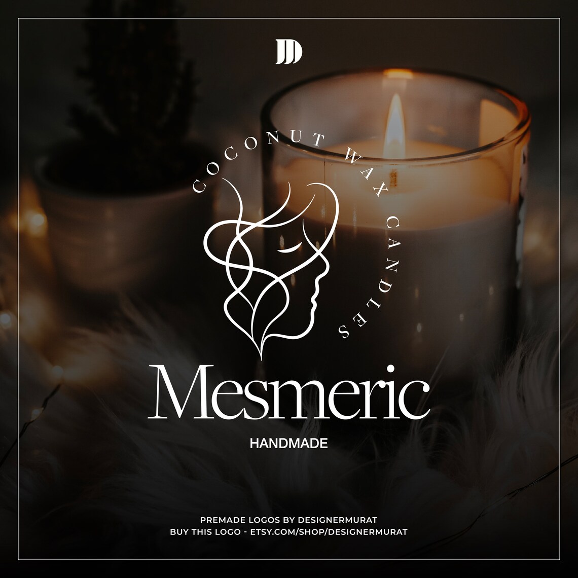 Premade Candle Company Logo Design Template Spiritual Flame | Etsy