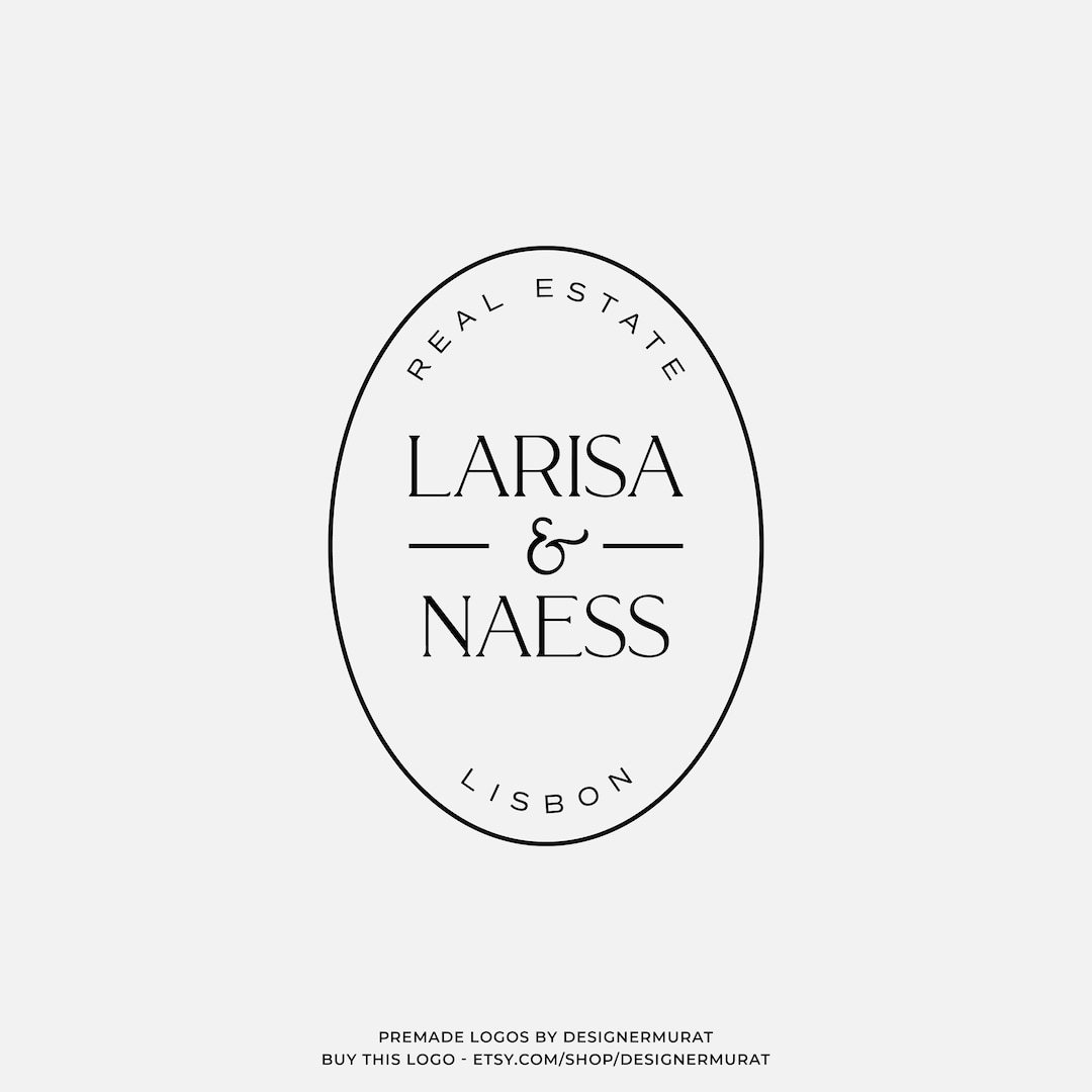 Premade Professional Circle Logo Design, Custom Elegant Realtor Logo ...