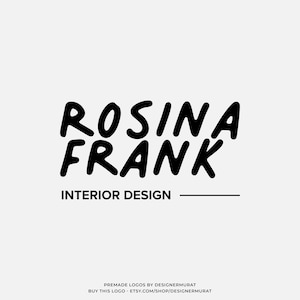 Premade Minimalist Script Wordmark Logo Design Custom Modern - Etsy