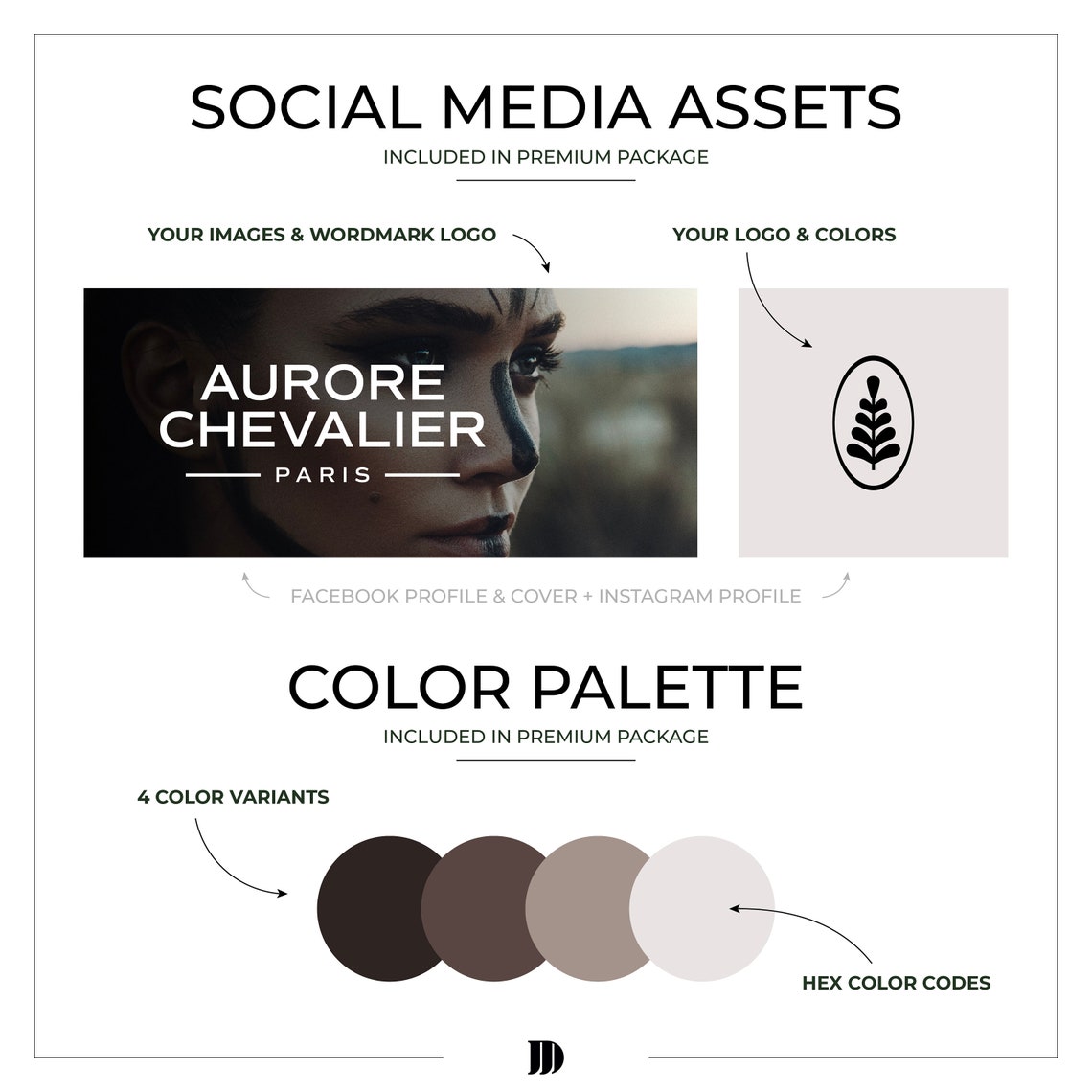 Premade Minimalist Oval Circular Tree Logo Design Custom - Etsy