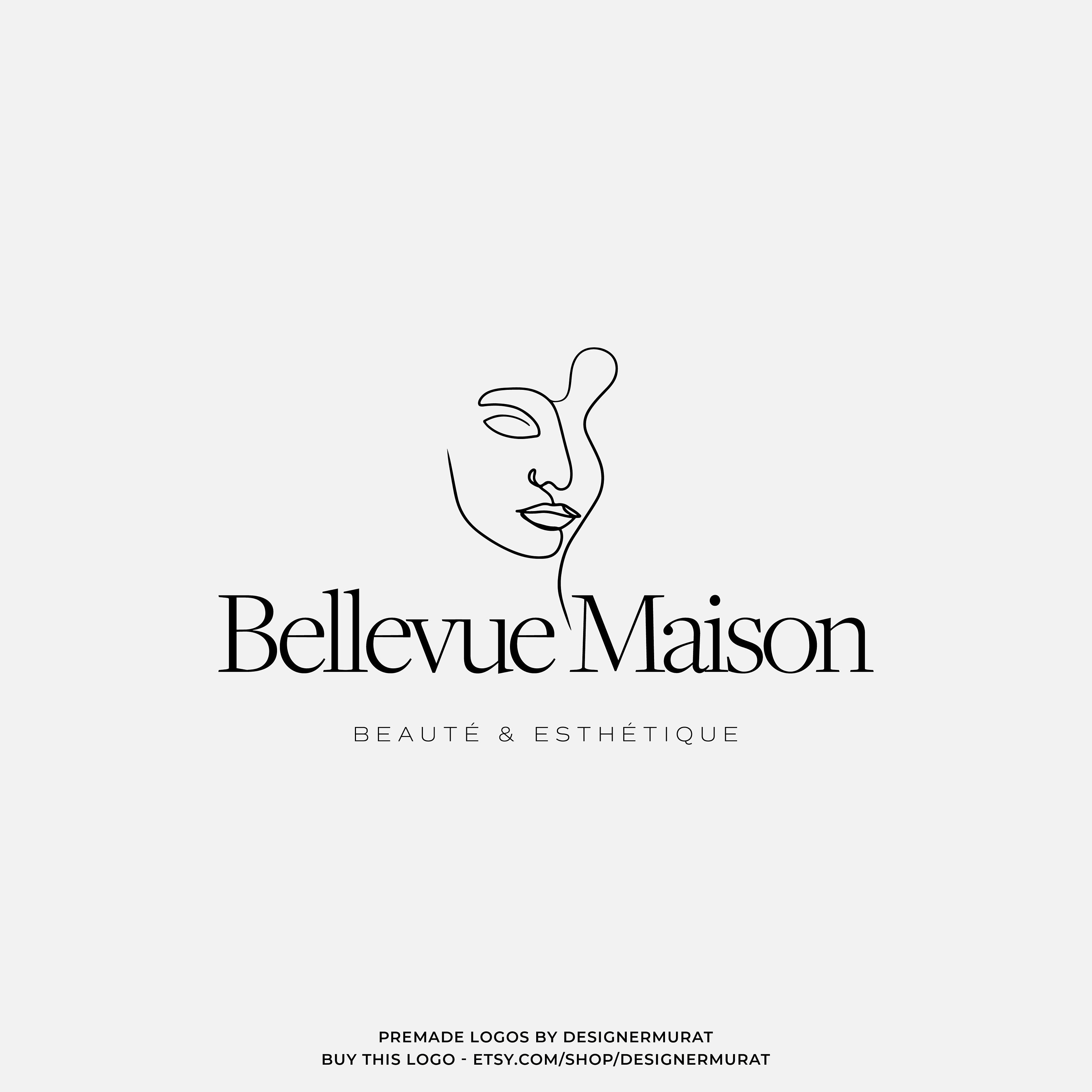 Premade Modern Boho Women's Face Custom Logo Design - Etsy