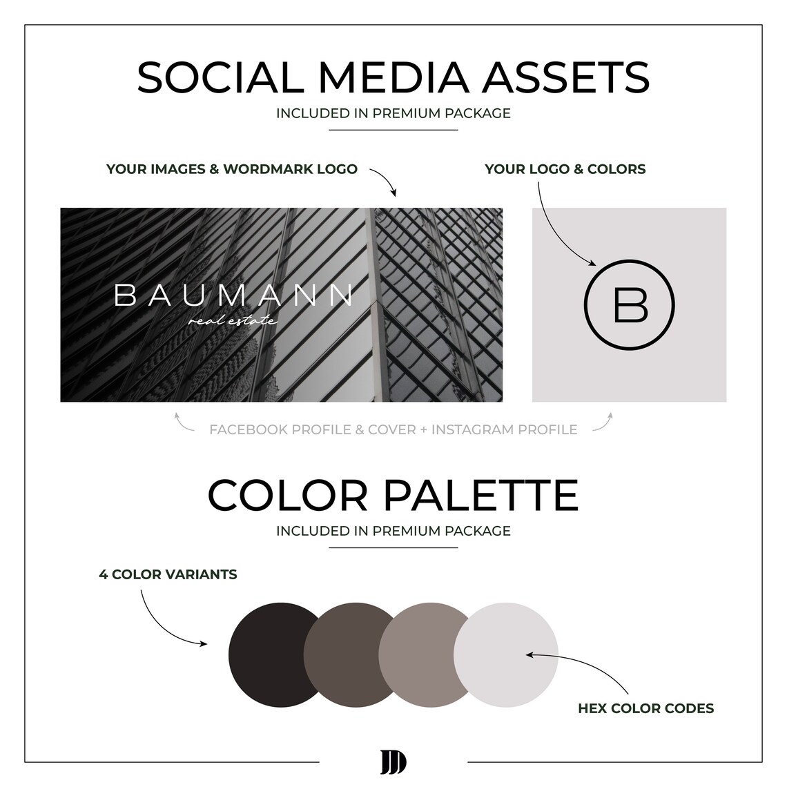 Premade Circle Realtor Logo Design Custom Watermark Logo | Etsy