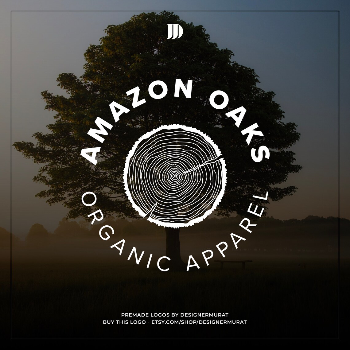 Premade Modern Tree Trunk Logo Design Template Oak Tree - Etsy