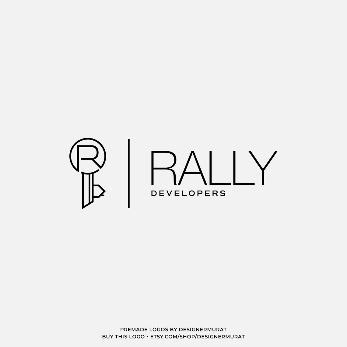 Premade Modern Home Key Logo Design Template House Initials | Etsy