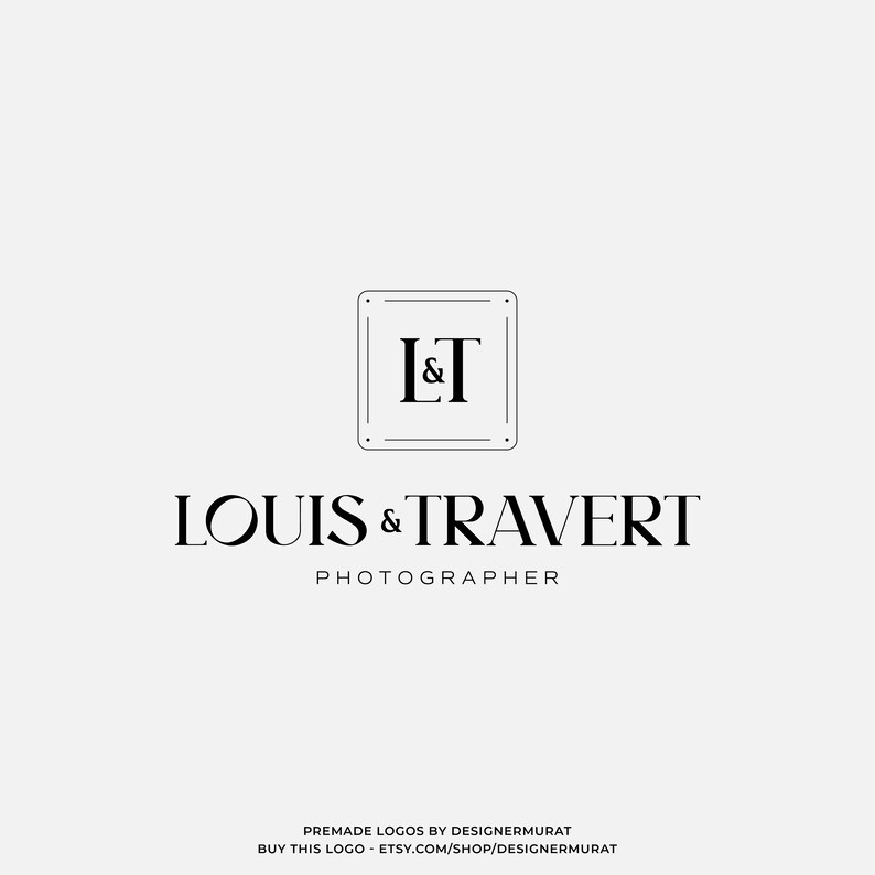 Modern Monogram Logo Design: Floral Photography Studio Logo - Etsy