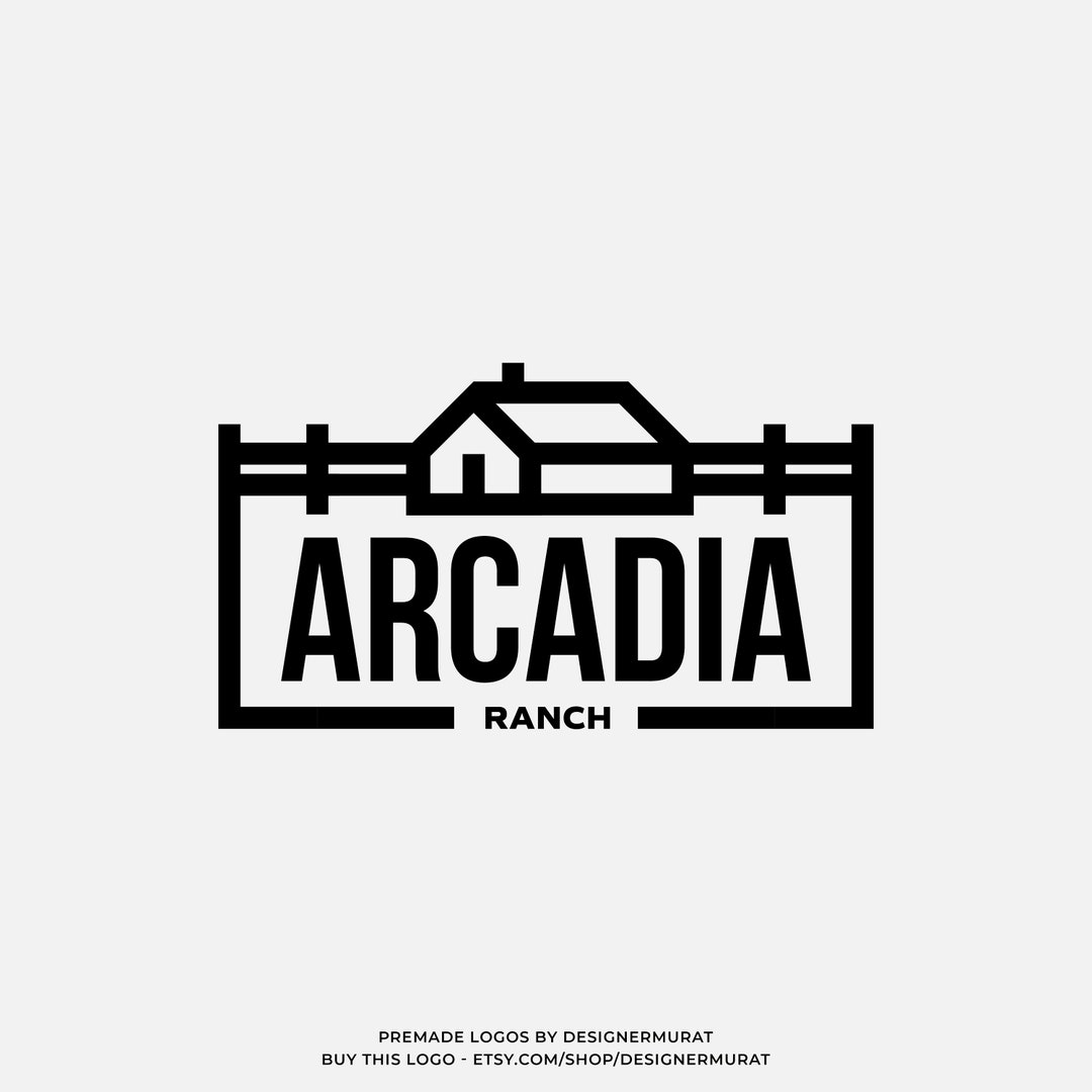 Premade Modern Ranch Logo Design Template, Custom Farm Logo Design ...