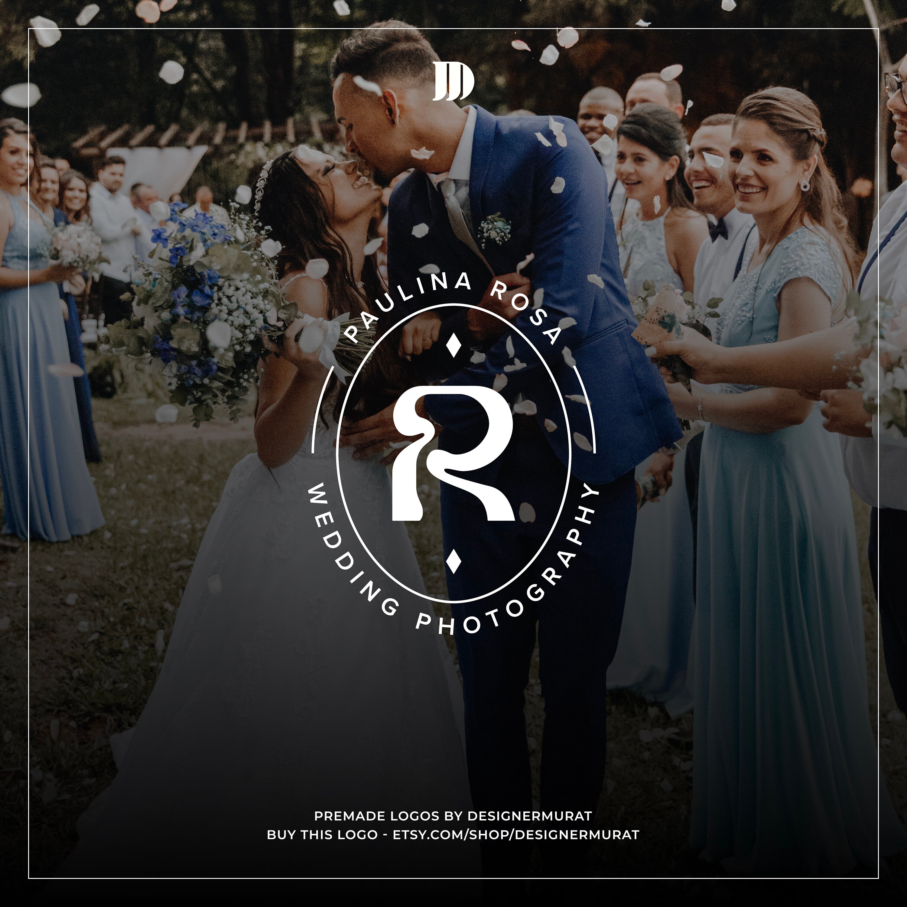 Premade Monogram Photographer Logo Design Template Custom - Etsy