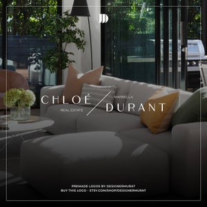 Premade Minimalist Real Estate Text Logo Design, Custom Modern Luxury ...