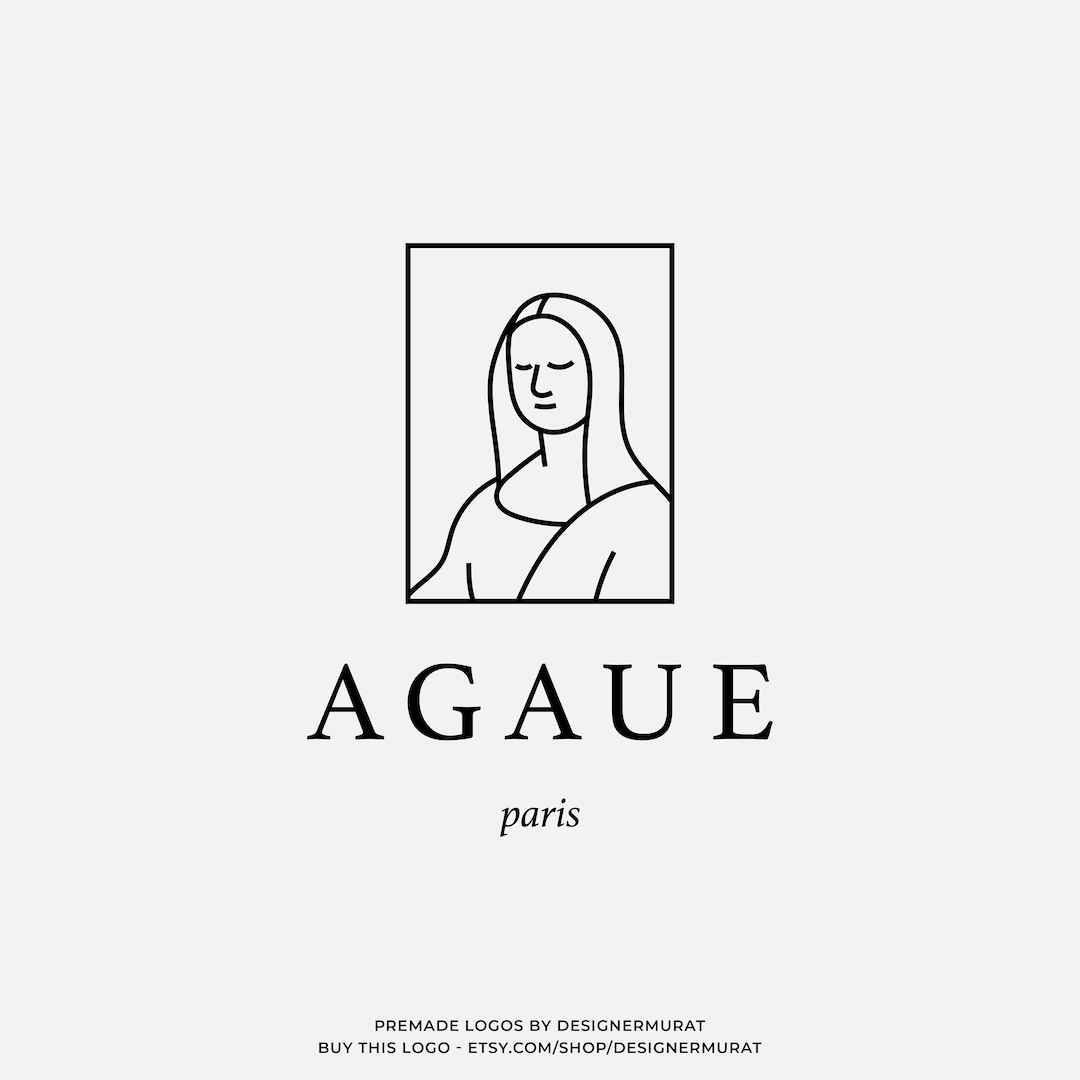 Premade Minimalist Mona Lisa Logo Design Template, Art Gallery Logo ...