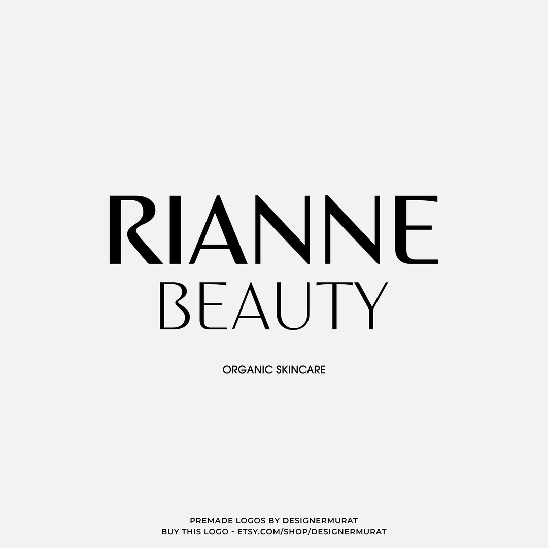Premade Minimalist Text Beauty Salon Logo Design, Custom Feminine Logo ...