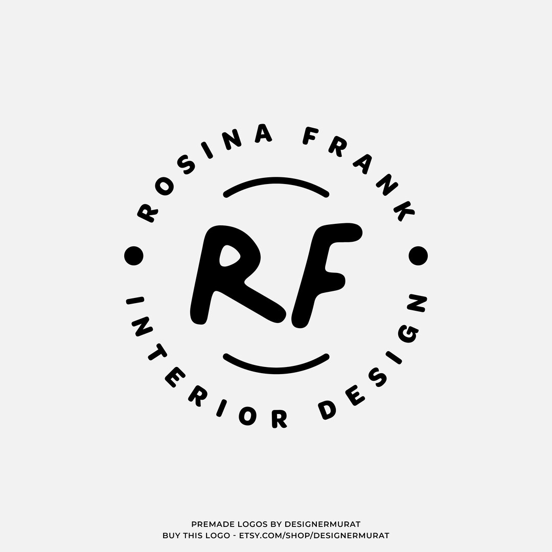 Premade Circle Monogram Realtor Business Logo Design, Custom Name ...