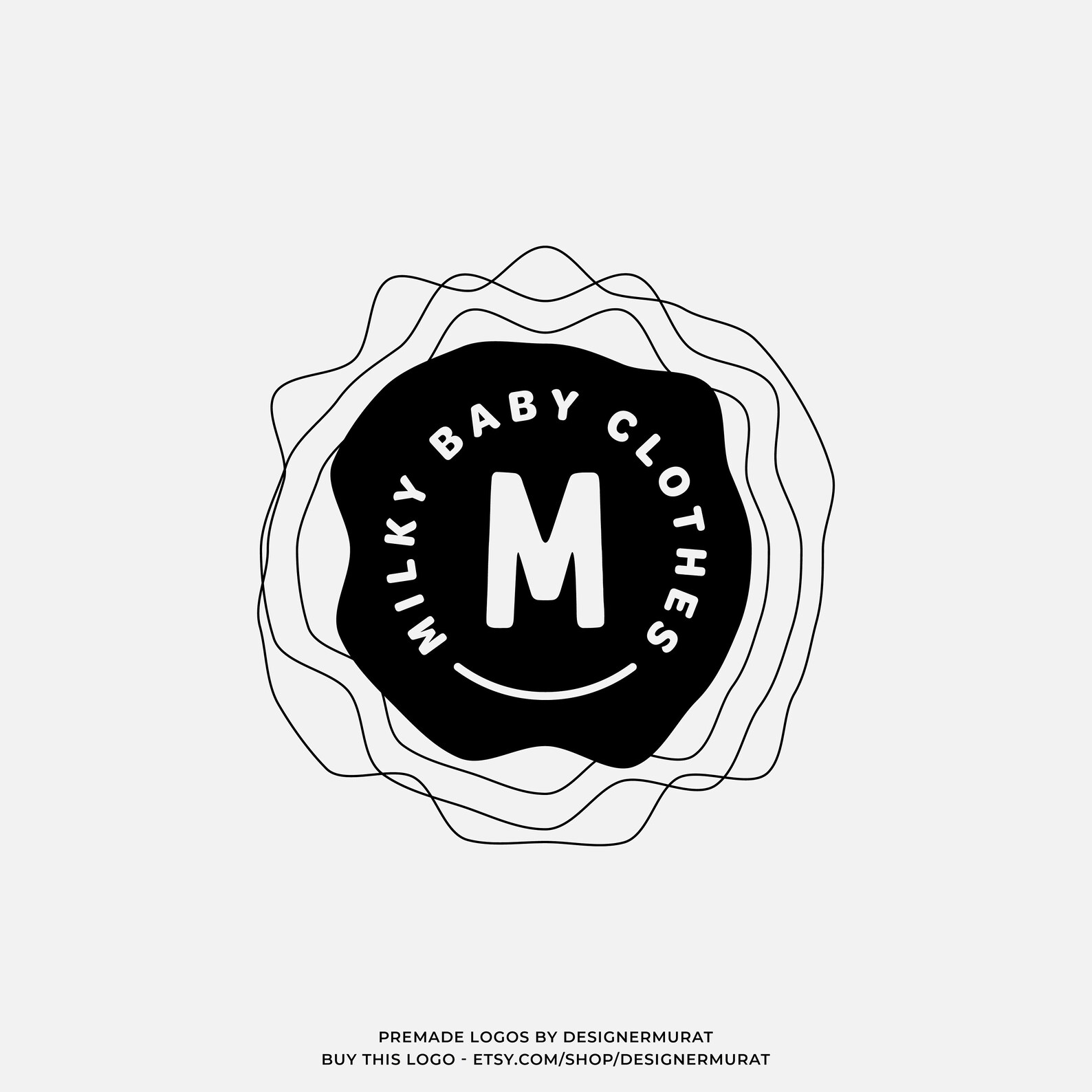 Premade Cartoon Logo Design: Modern Childish Company Logo - Etsy
