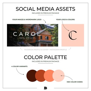 Premade Realtor Circle Logo Design, Custom Minimalist Monogram ...