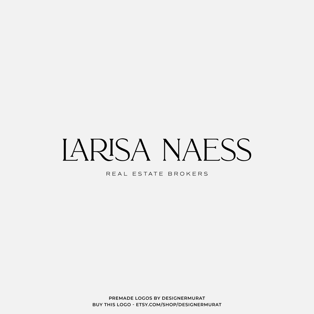 Premade Minimalist Wordmark Logo Design, Custom Luxury Typography Logo ...