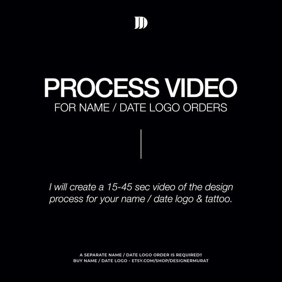Process Video Add-on for Name Logo and Date / Number Logo - Etsy