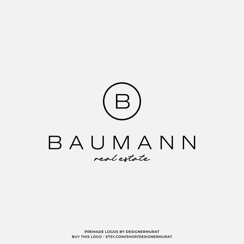 Premade Circle Realtor Logo Design Custom Watermark Logo - Etsy
