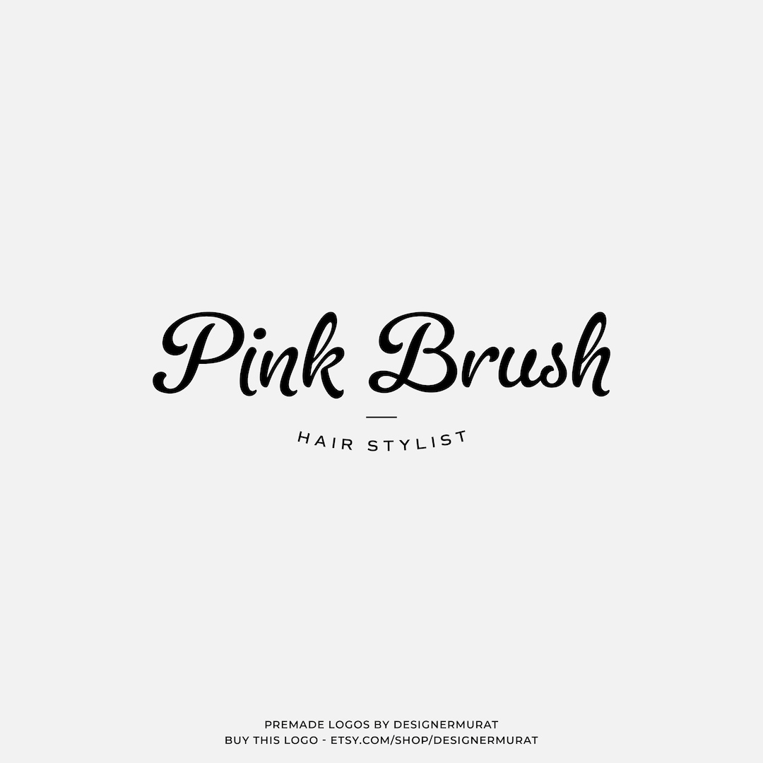 Premade Modern Script Logo Design, Custom Professional Hair Stylist ...