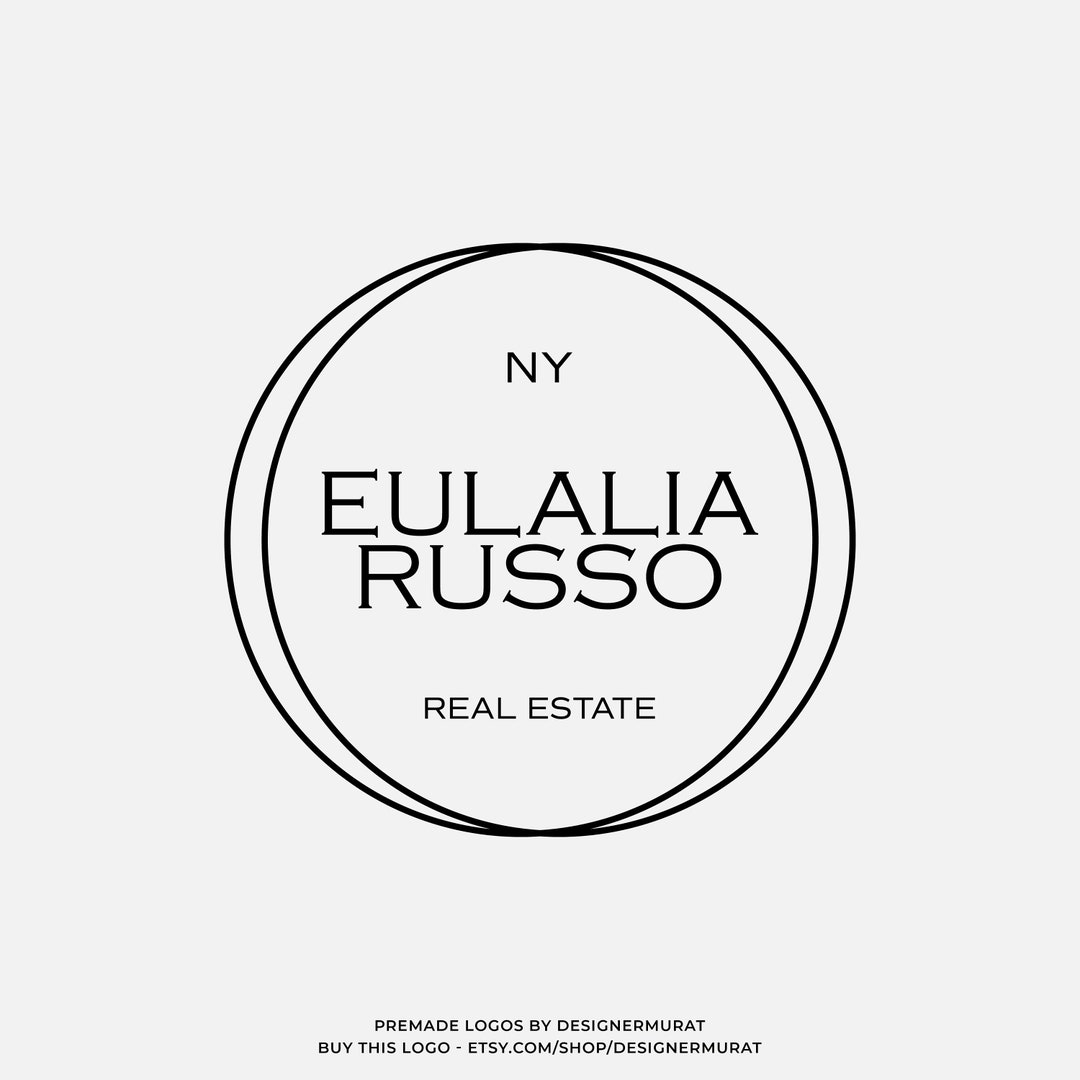 Premade Professional Realtor Circle Logo Design, Custom Real Estate ...