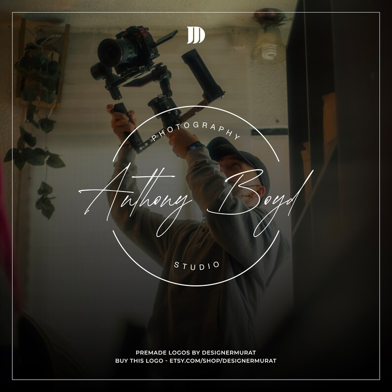 Premade Minimalist Circular Script Logo Design Template - Etsy