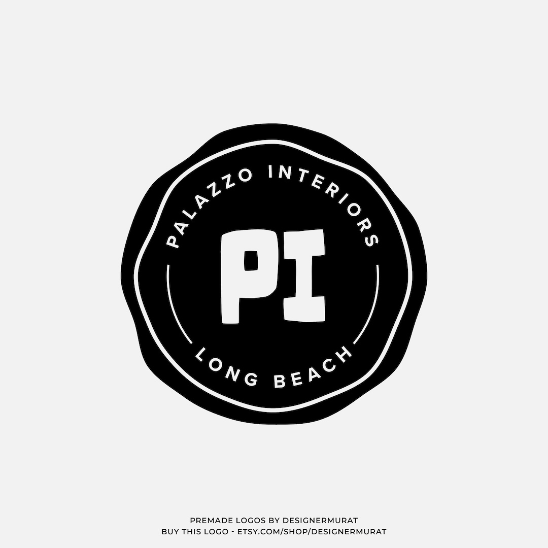 Premade Modern Circular Realtor Logo Design, Custom Playful Monogram ...