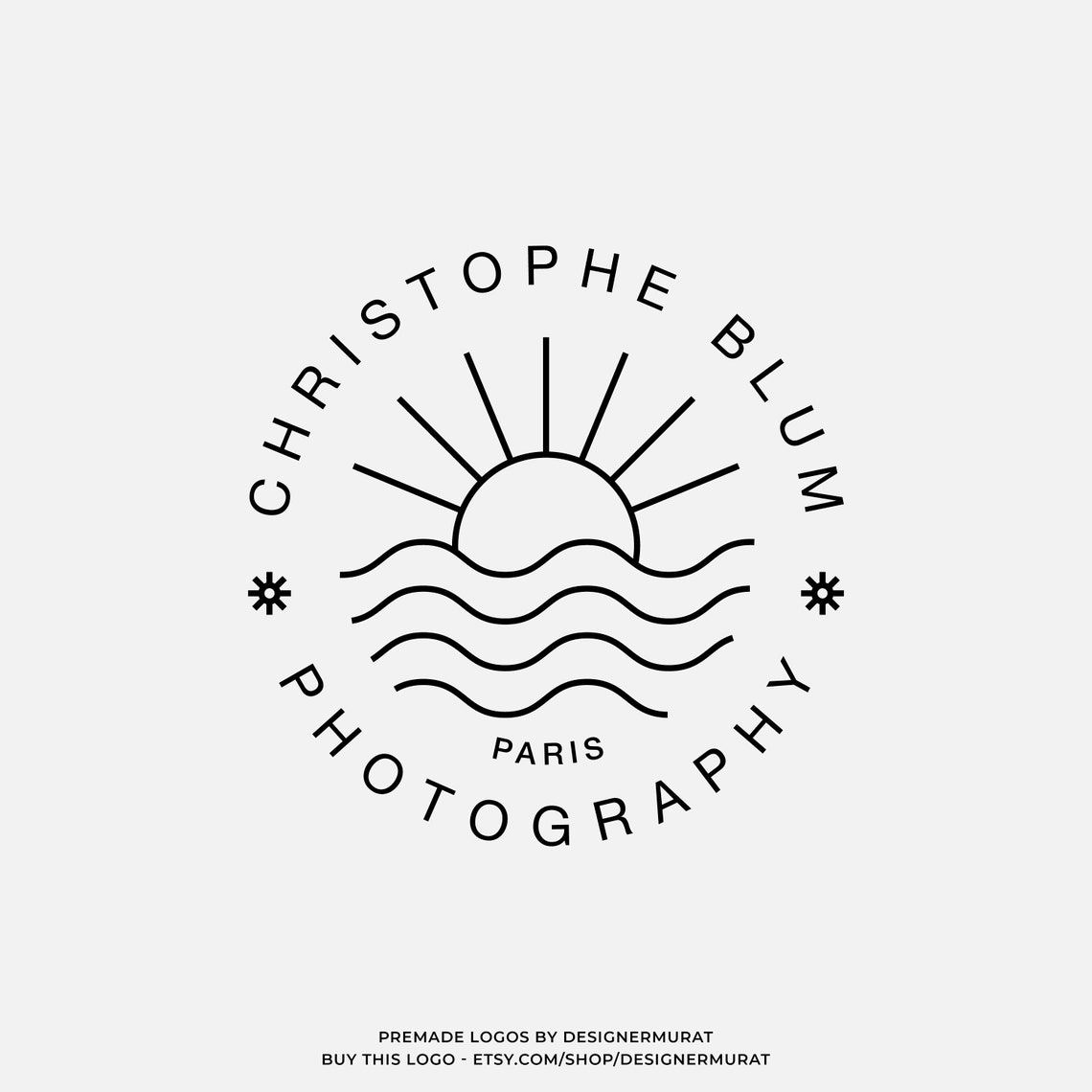 Premade Circle Photography Logo Design Template Minimalist | Etsy