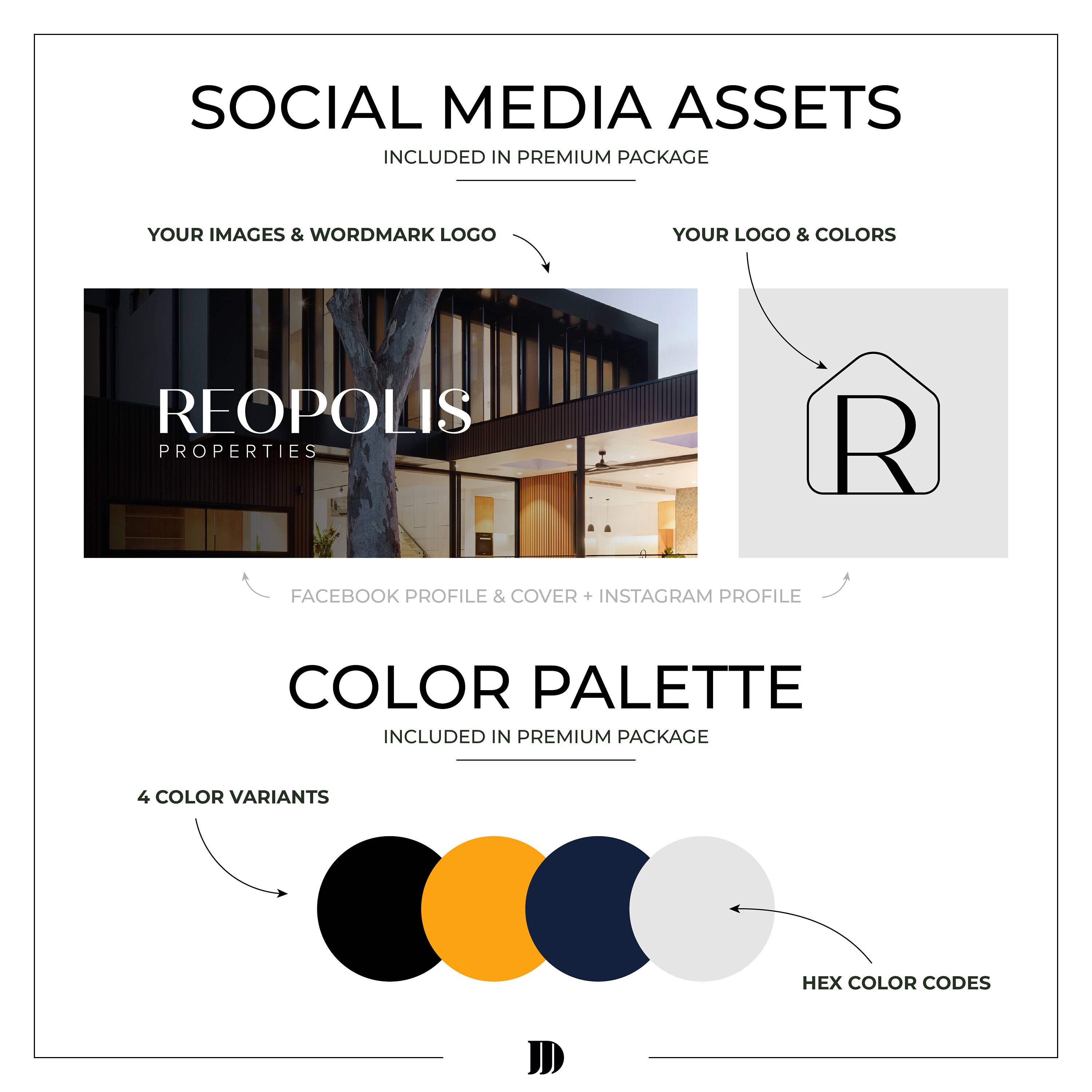 Premade Modern Wordmark Logo Design Real Estate Broker Logo | Etsy