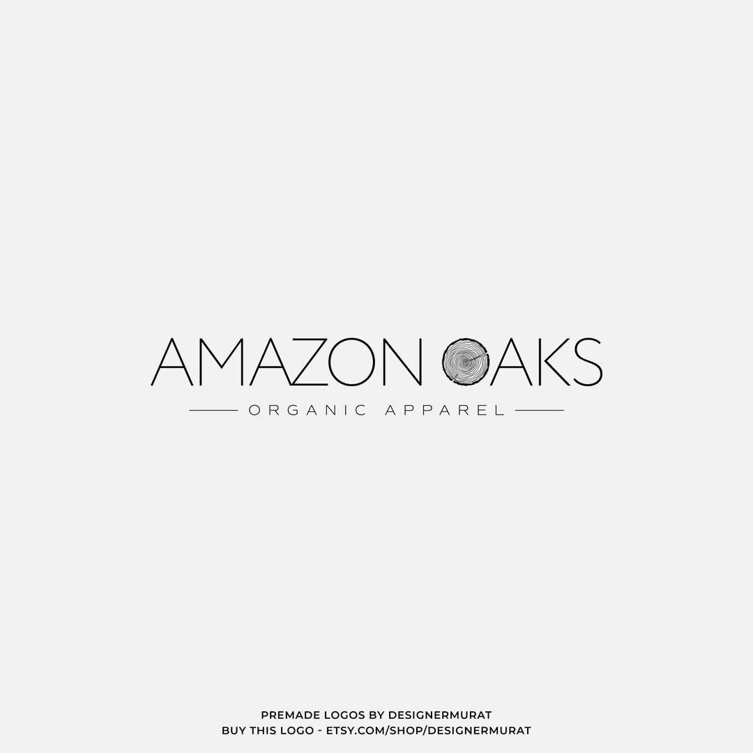 Premade Oak Tree Cookie Wordmark Logo Design Template, Tree Trunk Logo ...