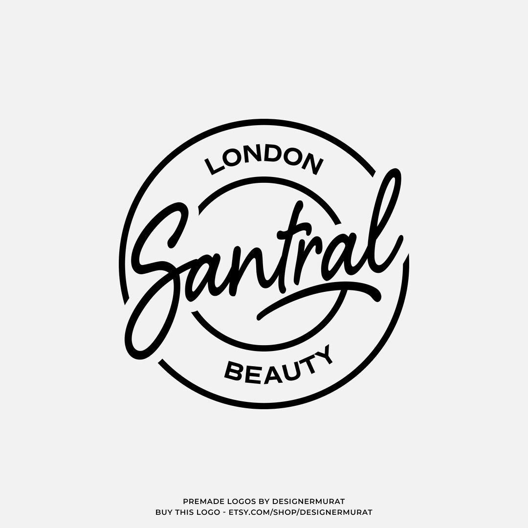 Premade Modern Script Circle Logo Design, Feminine Wellness Logo ...