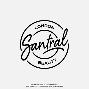 Premade Modern Script Circle Logo Design, Feminine Wellness Logo ...