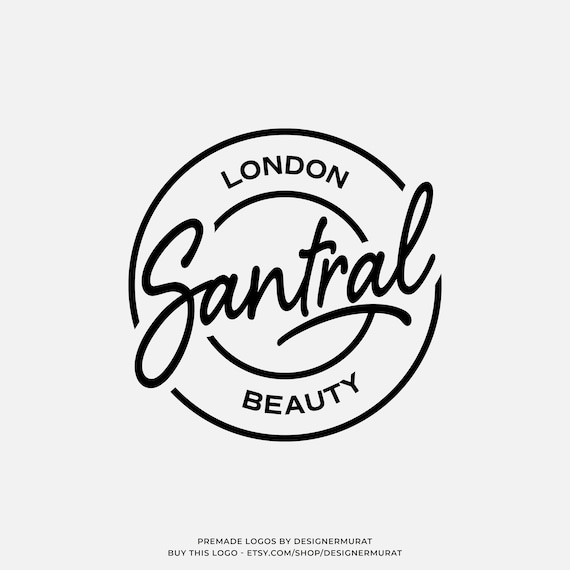 Premade Modern Script Circle Logo Design Feminine Wellness | Etsy