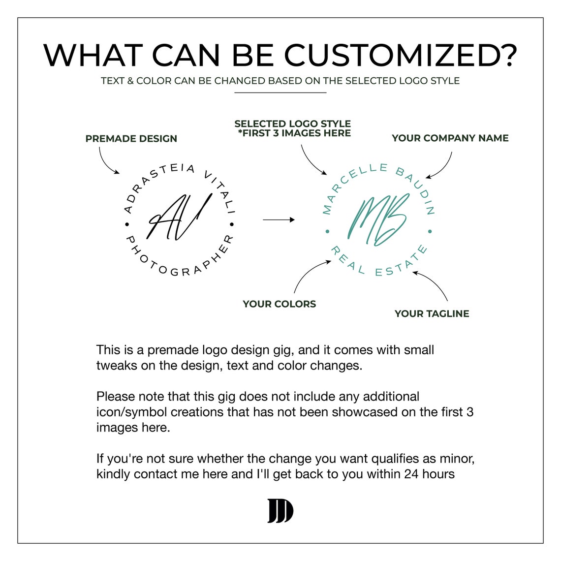 Premade Professional Photographer Script Logo Custom - Etsy