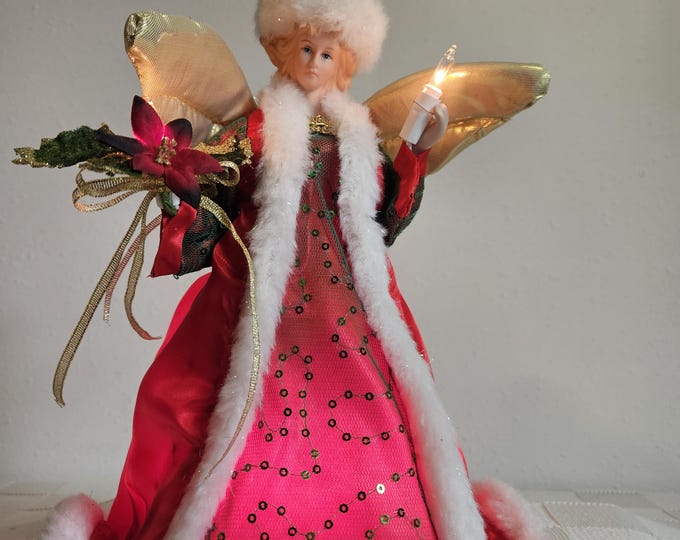 Angel Tree Topper, Lighted 10" Tall Tree Topper - Etsy