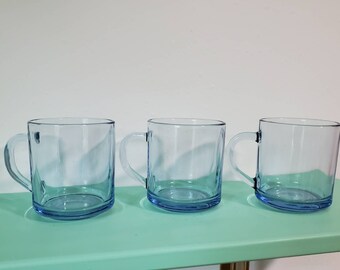 Blue Glass Mugs - Etsy