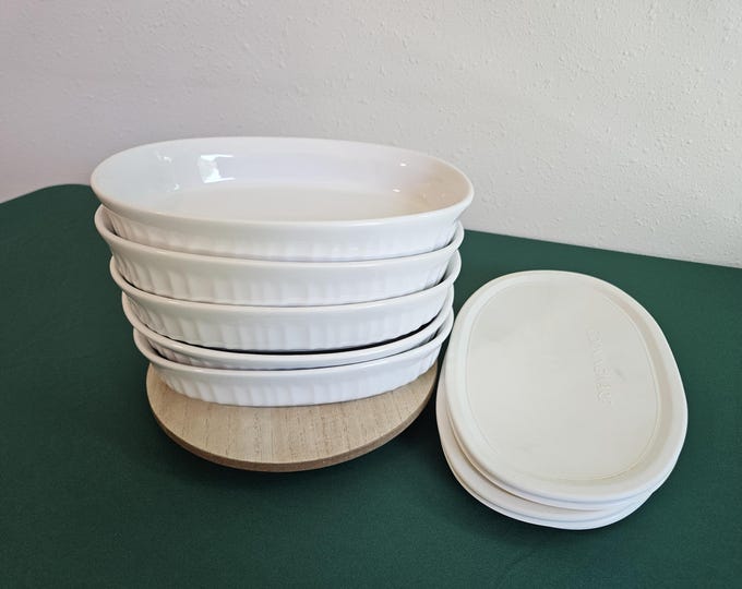 French White Corning Ware Oval 23 Oz. Casserole Dishes, Corning Ware F ...