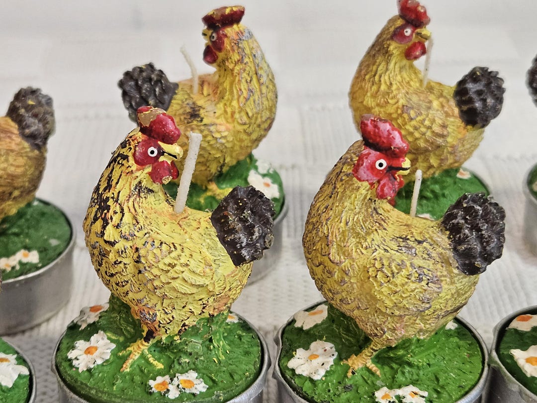 Chicken Tealight Candles: Set of 12 Novelty Candles - Etsy