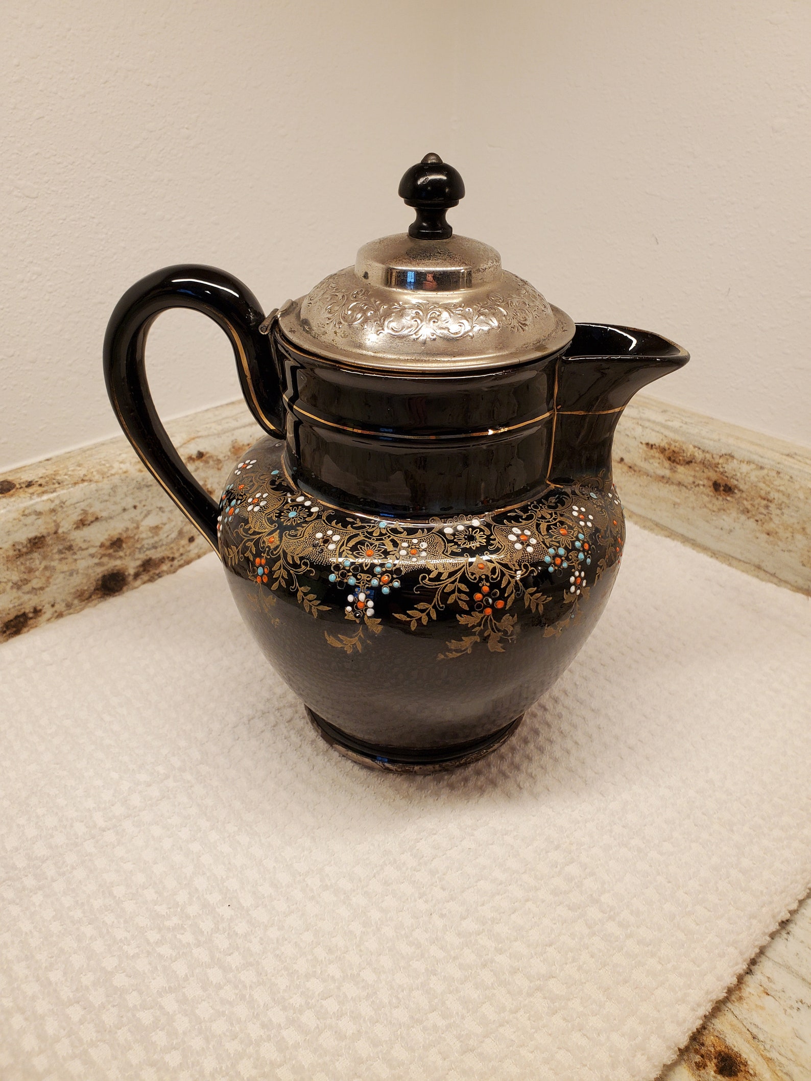 Alexandra Pottery Manning Bowman Burslem England Antique Coffeepot ...