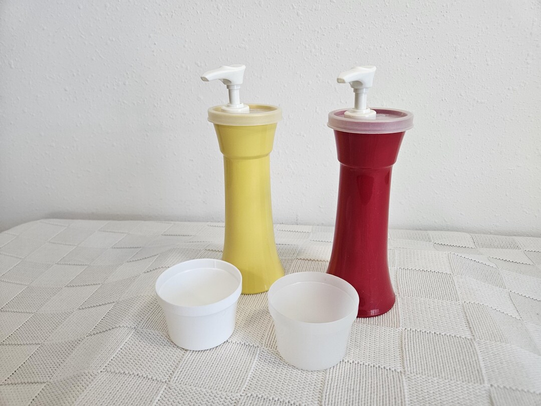 Ketchup & Mustard Dispenser Pumps by Tupperware - Etsy