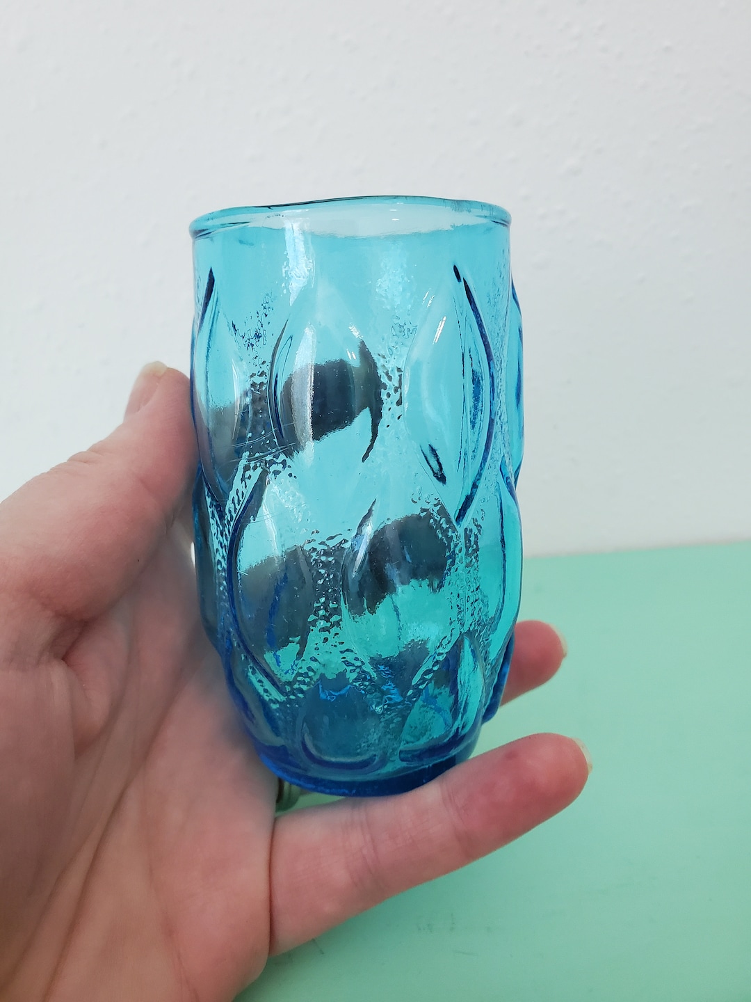 Madrid Blue Juice Glass by Anchor Hocking - Etsy