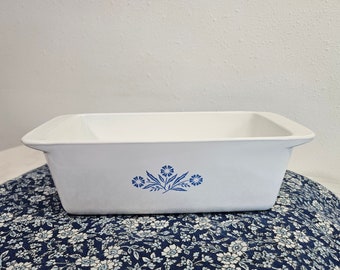 Corning Ware Blue Cornflower Loaf Pan P-315-B 1960s Vintage Glass ...