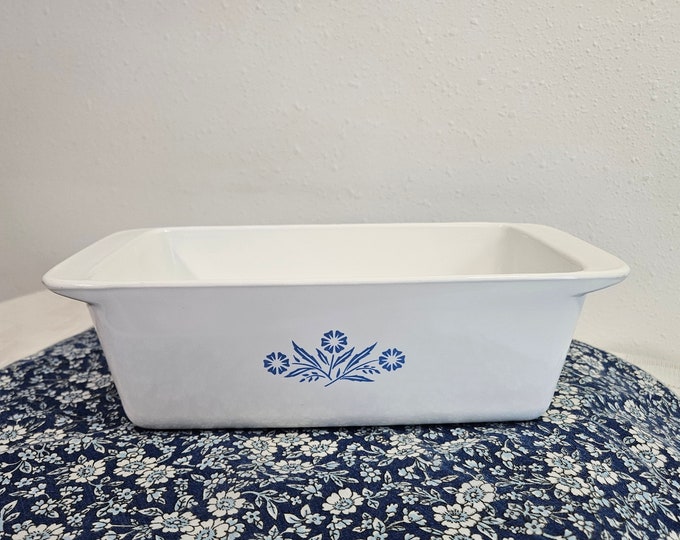 Corning Ware Blue Cornflower Loaf Pan P-315-B 1960s Vintage Glass ...