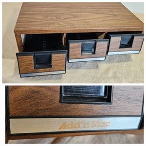 Cassette Tape Storage Cabinet in Faux Woodgrain Finish, Holds 42 ...