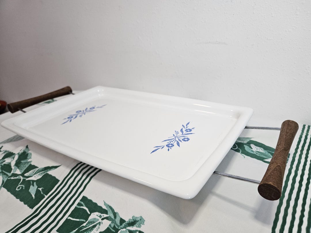 Cornflower P-35-B Broil Bake Tray With Cradle, Corning Ware Cornflower ...