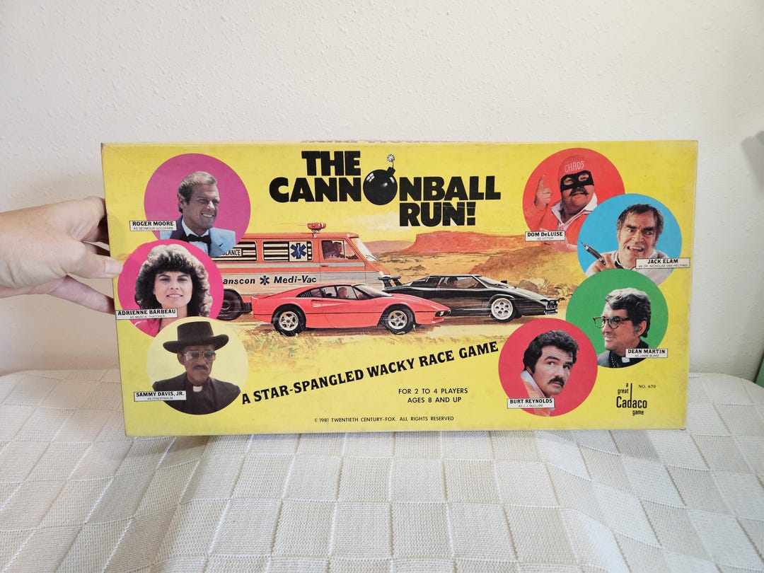 Cannonball Run Board Game, 1981 Cadaco Game, Burt Reynolds - Etsy