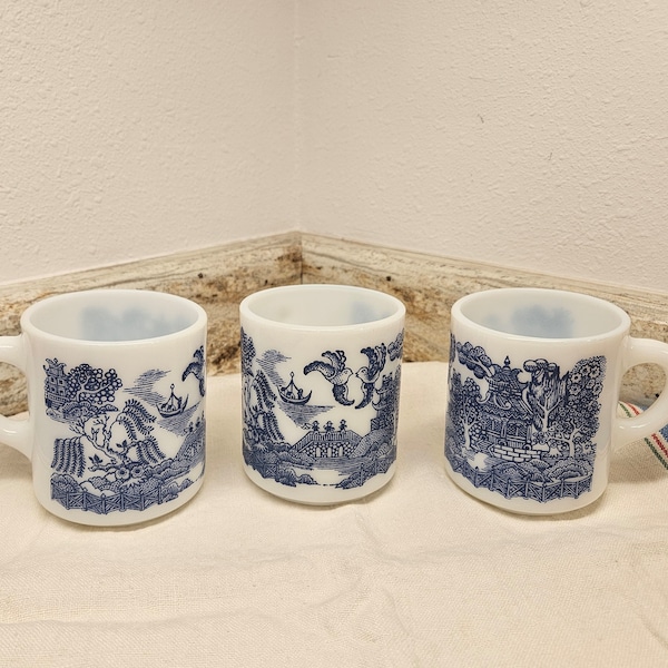 Blue Willow Mugs - Etsy