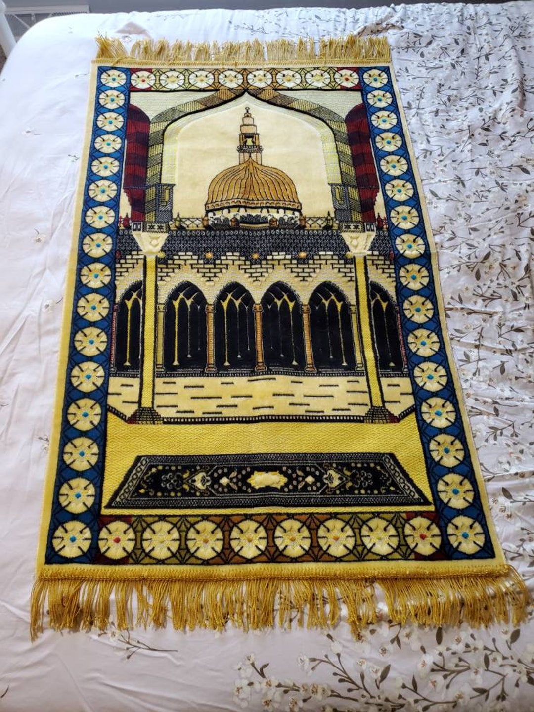 Vibrant Turkish Prayer Rug, Wall Hanging, 43x27" - Etsy
