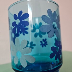 MCM Floral Pattern Blue Glass - Etsy