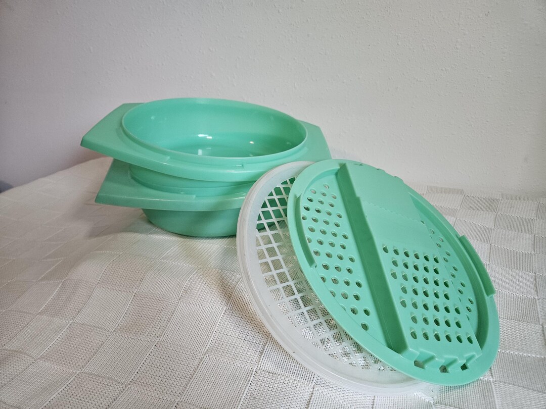 Two Tupperware Grate N Store Bowls - Etsy