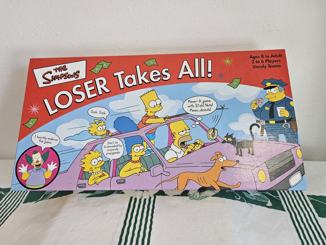 The Simpsons Loser Takes All Board Game, Complete Game - Etsy