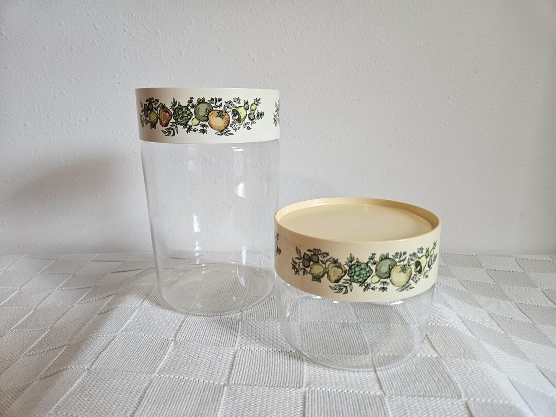 Pyrex Spice of Life See N Store Glass Canisters, Set of 2 - Etsy