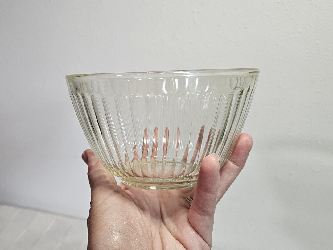 Pyrex Ribbed 3 Cup Clear Glass Nesting Bowl, 7401-S Bowl - Etsy